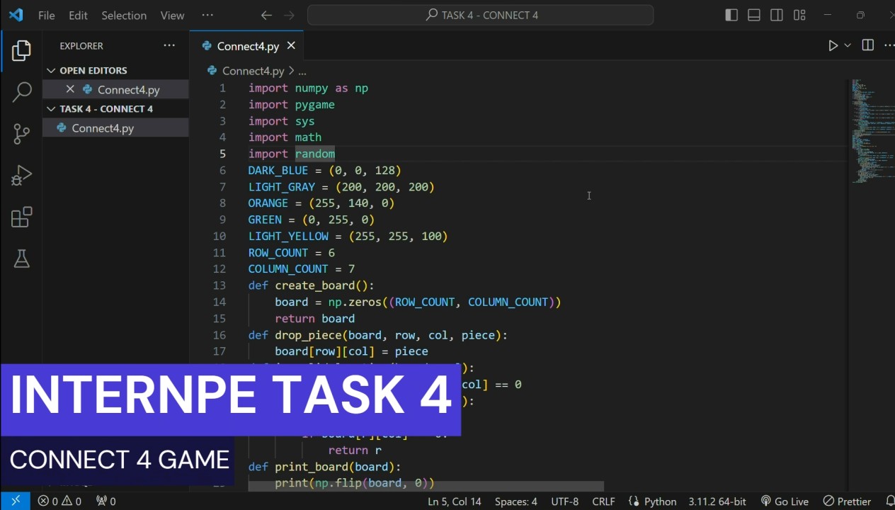 NAVEEN A on LinkedIn: #internpe #python #connect4 #progress # ... NAVEEN A on LinkedIn: #internpe #python #connect4 #progress # ...