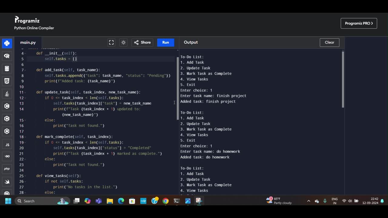 Karthick Balaji on LinkedIn: #python #coding #todolist #codsoft Karthick Balaji on LinkedIn: #python #coding #todolist #codsoft