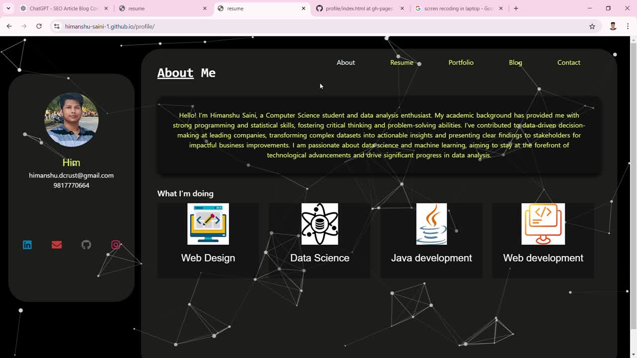Himanshu Saini on LinkedIn: #portfolio #webdevelopment #uiux #projects ... Himanshu Saini on LinkedIn: #portfolio #webdevelopment #uiux #projects ...