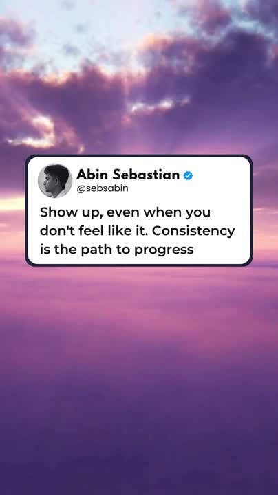 Abin Saji Sebastian on LinkedIn: Consistency over motivation. - Abin ... Abin Saji Sebastian on LinkedIn: Consistency over motivation. - Abin ...