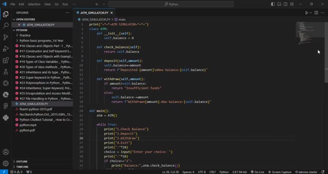 #task1 #atmsimulator #task | Yogesh G #task1 #atmsimulator #task | Yogesh G