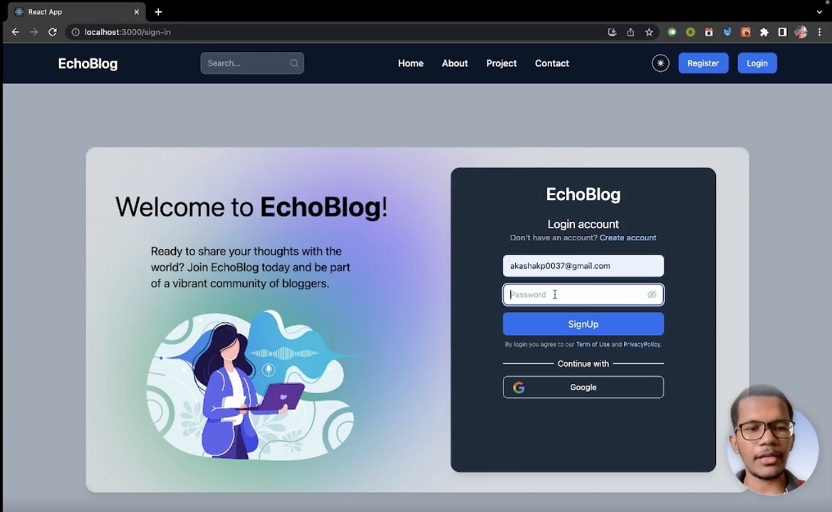 Working on Echoblog project | Akash Kumar Parida posted on the topic ... Working on Echoblog project | Akash Kumar Parida posted on the topic ...