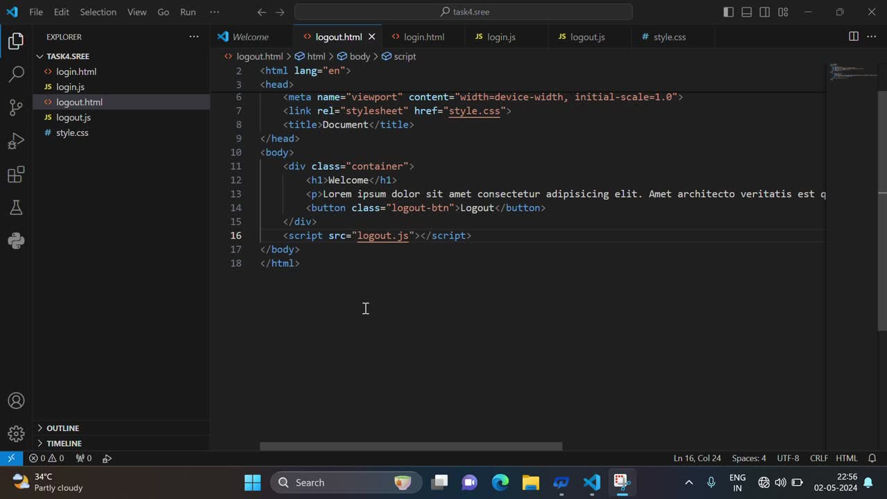 Sree Lakshmi Cherukuri on LinkedIn: #oasisinfobyte #html #css # ... Sree Lakshmi Cherukuri on LinkedIn: #oasisinfobyte #html #css # ...
