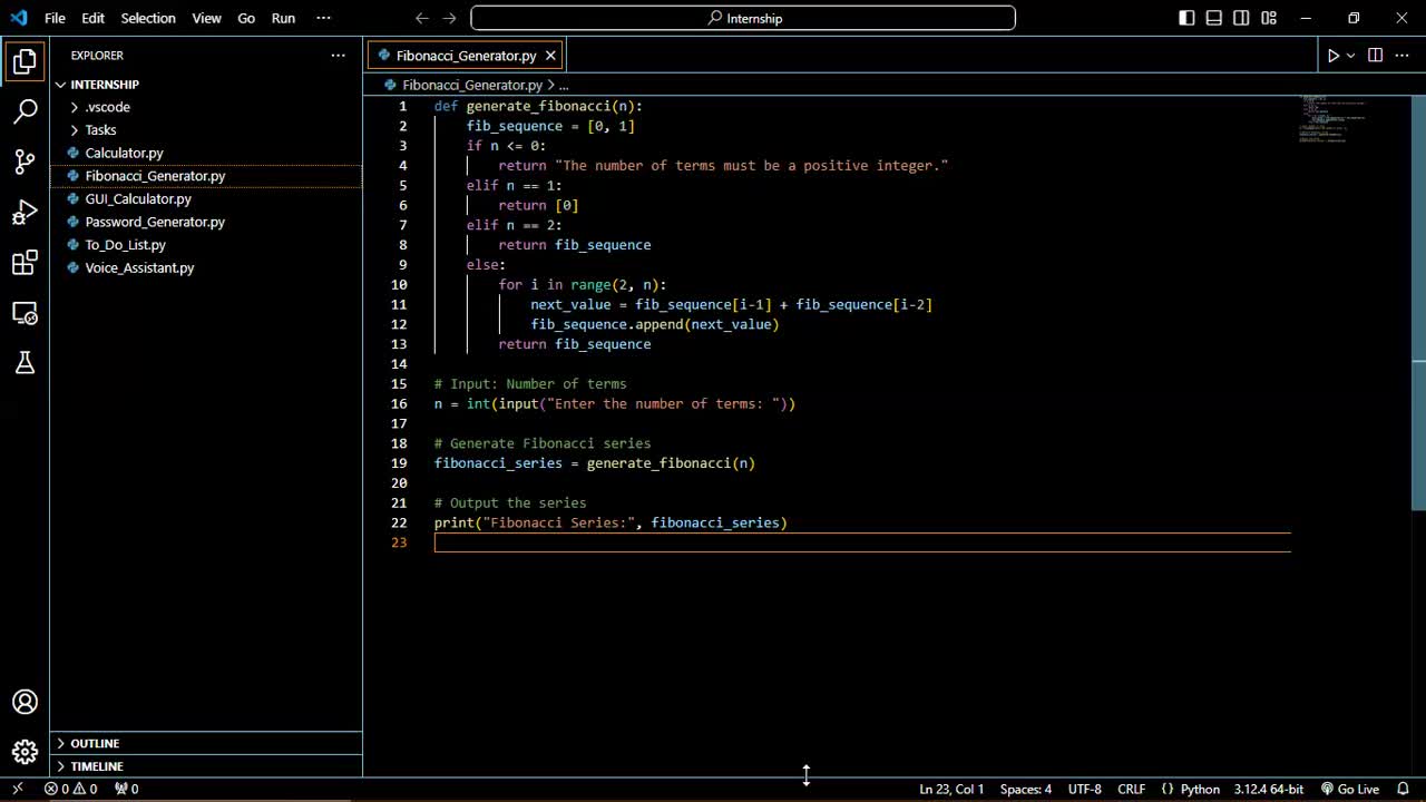 Siddhant Gahlot on LinkedIn: #python #fibonacci #coding # ... Siddhant Gahlot on LinkedIn: #python #fibonacci #coding # ...