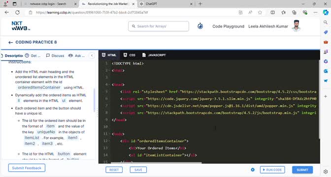 Day91: JavaScript for managing list of items | Potnuru Leela Akhilesh ... Day91: JavaScript for managing list of items | Potnuru Leela Akhilesh ...
