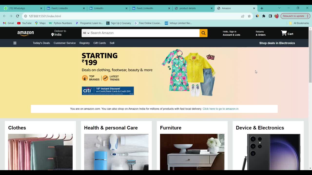 Atul Umale on LinkedIn: Creating an Amazon clone using HTML and CSS ... Atul Umale on LinkedIn: Creating an Amazon clone using HTML and CSS ...