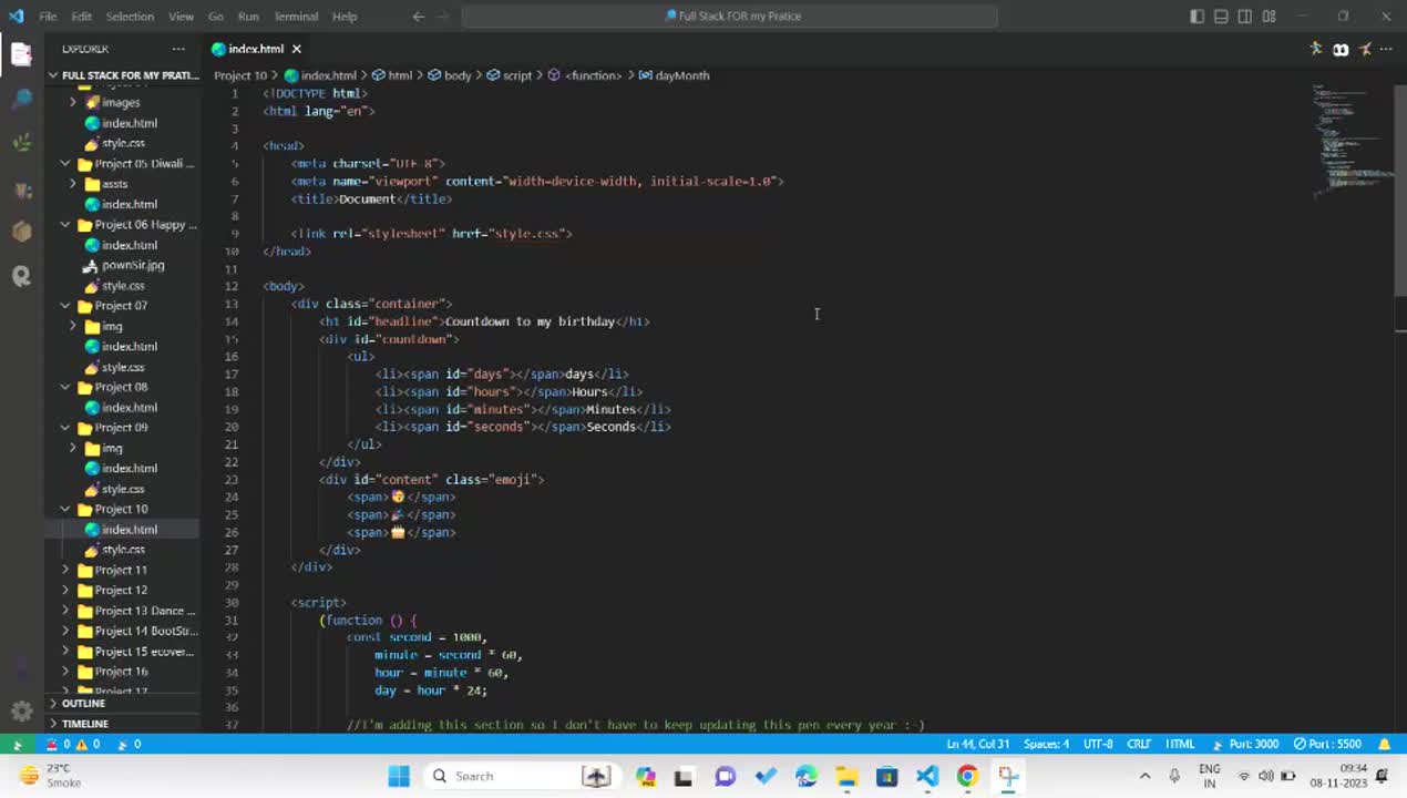 Harish Gurjar on LinkedIn: i create a came down in html CSS JavaScript Harish Gurjar on LinkedIn: i create a came down in html CSS JavaScript