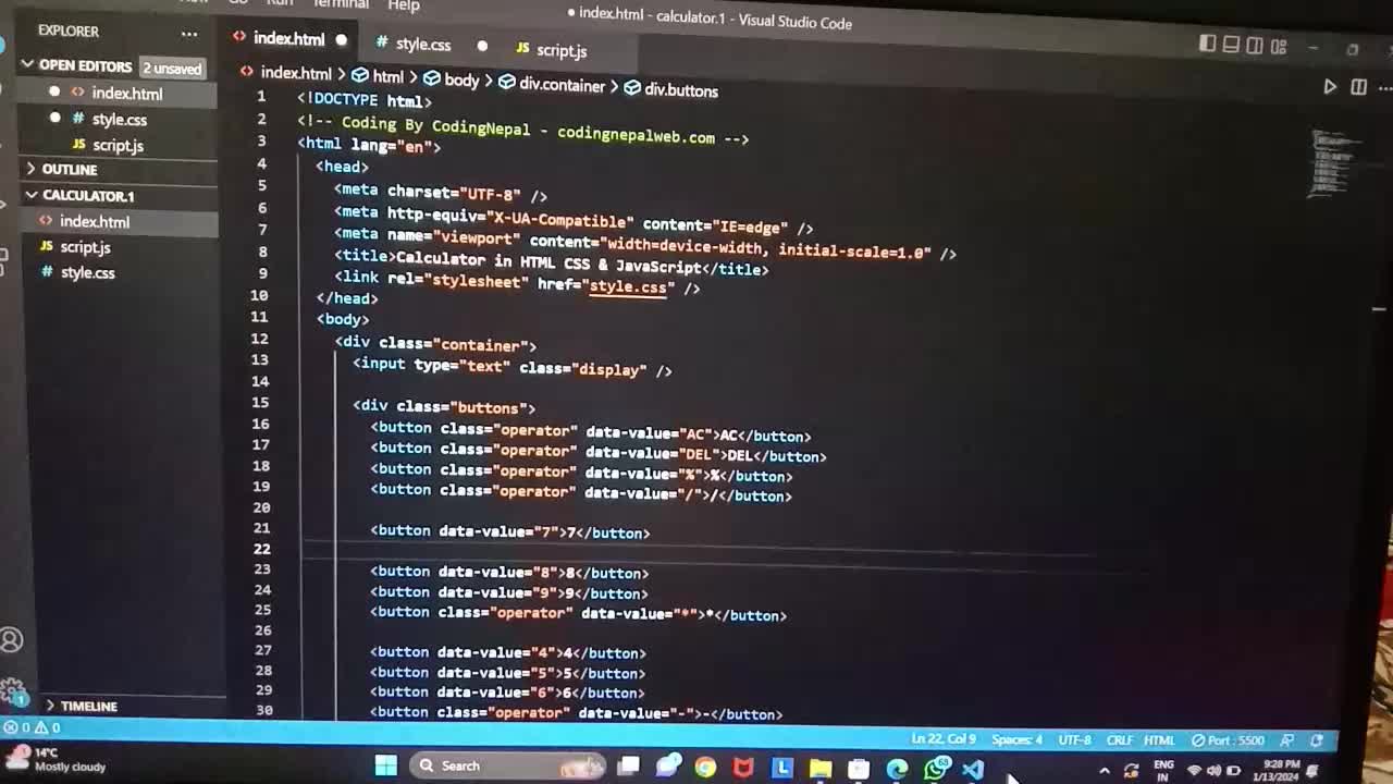 Akash Tiwari on LinkedIn: Task 01: Calculator using HTML CSS ... Akash Tiwari on LinkedIn: Task 01: Calculator using HTML CSS ...