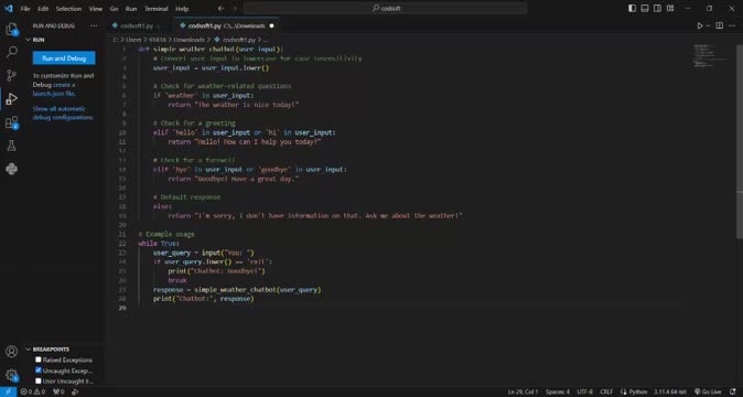HARSHITHA BATCHU on LinkedIn: #codesoft #chatbot #internship HARSHITHA BATCHU on LinkedIn: #codesoft #chatbot #internship