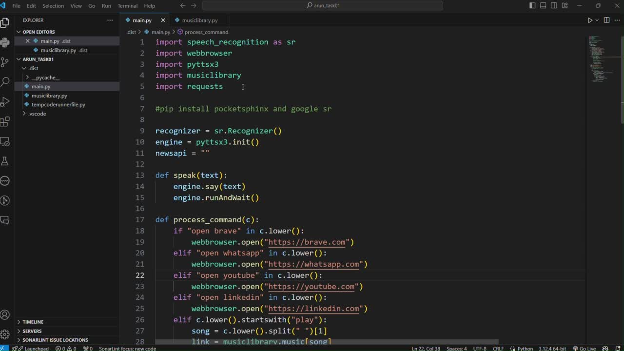 Arun Chaudhary on LinkedIn: #pythonprogramming #voiceassistant # ... Arun Chaudhary on LinkedIn: #pythonprogramming #voiceassistant # ...