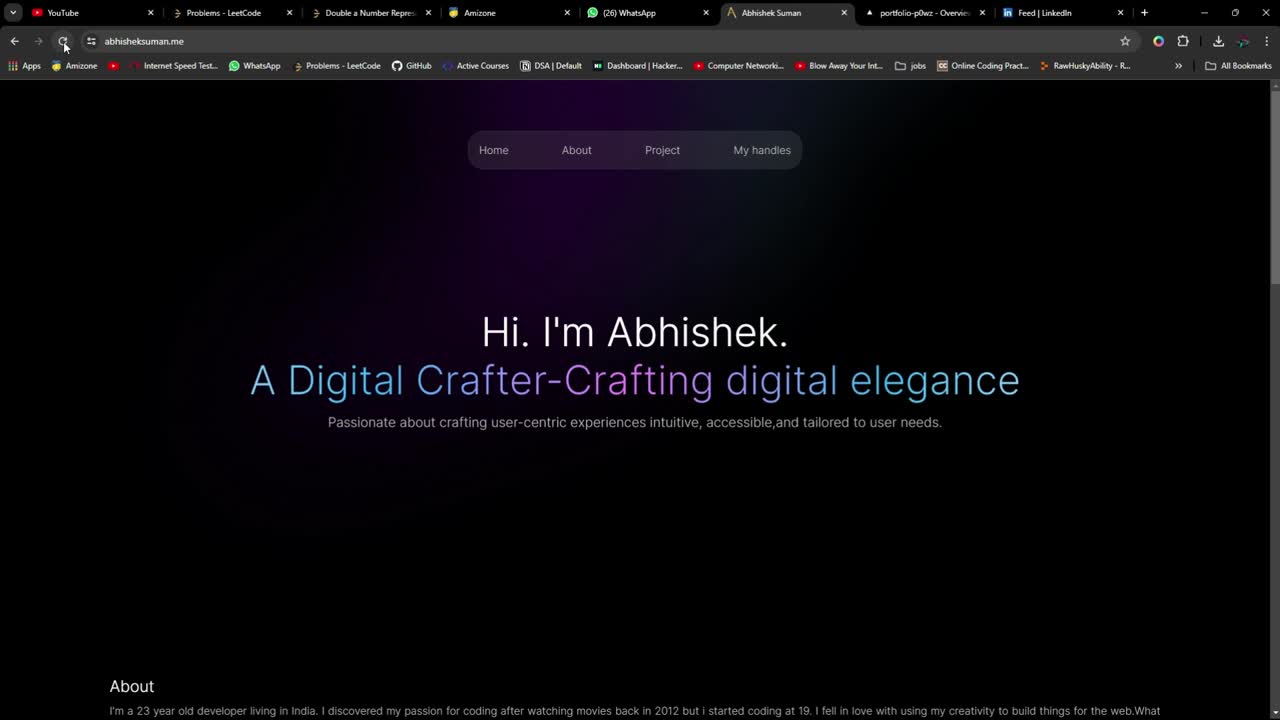 Abhishek Suman on LinkedIn: #portfolio #webdevelopment #nextjs #tailwindcss Abhishek Suman on LinkedIn: #portfolio #webdevelopment #nextjs #tailwindcss