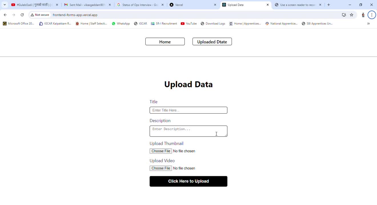 MERN Full-Stack Project: Upload images and descriptions | Vikas Babu ... MERN Full-Stack Project: Upload images and descriptions | Vikas Babu ...