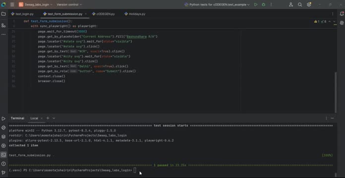 Momotaj Shairin on LinkedIn: #playwright #python #automationtesting #qa ... Momotaj Shairin on LinkedIn: #playwright #python #automationtesting #qa ...
