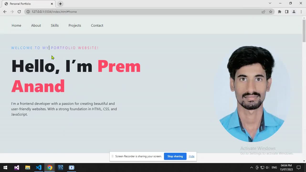 Prem Anand R on LinkedIn: #task #codealpha #intern #portfoliowebsite # ... Prem Anand R on LinkedIn: #task #codealpha #intern #portfoliowebsite # ...
