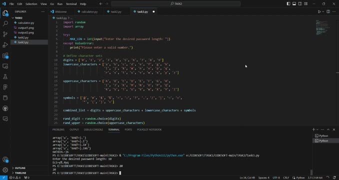 Project Alert: Python Password Generator | SOUMIL MITHRAEN S A posted ... Project Alert: Python Password Generator | SOUMIL MITHRAEN S A posted ...