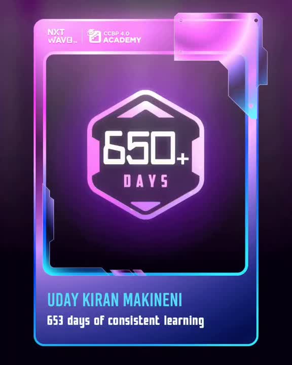 #nxtwave #ccbp #discipline | UDAY KIRAN MAKINENI #nxtwave #ccbp #discipline | UDAY KIRAN MAKINENI