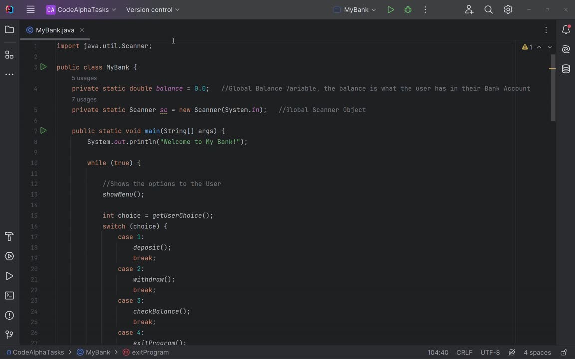 Rudra Thapa on LinkedIn: #java #programming #coding #codealpha Rudra Thapa on LinkedIn: #java #programming #coding #codealpha
