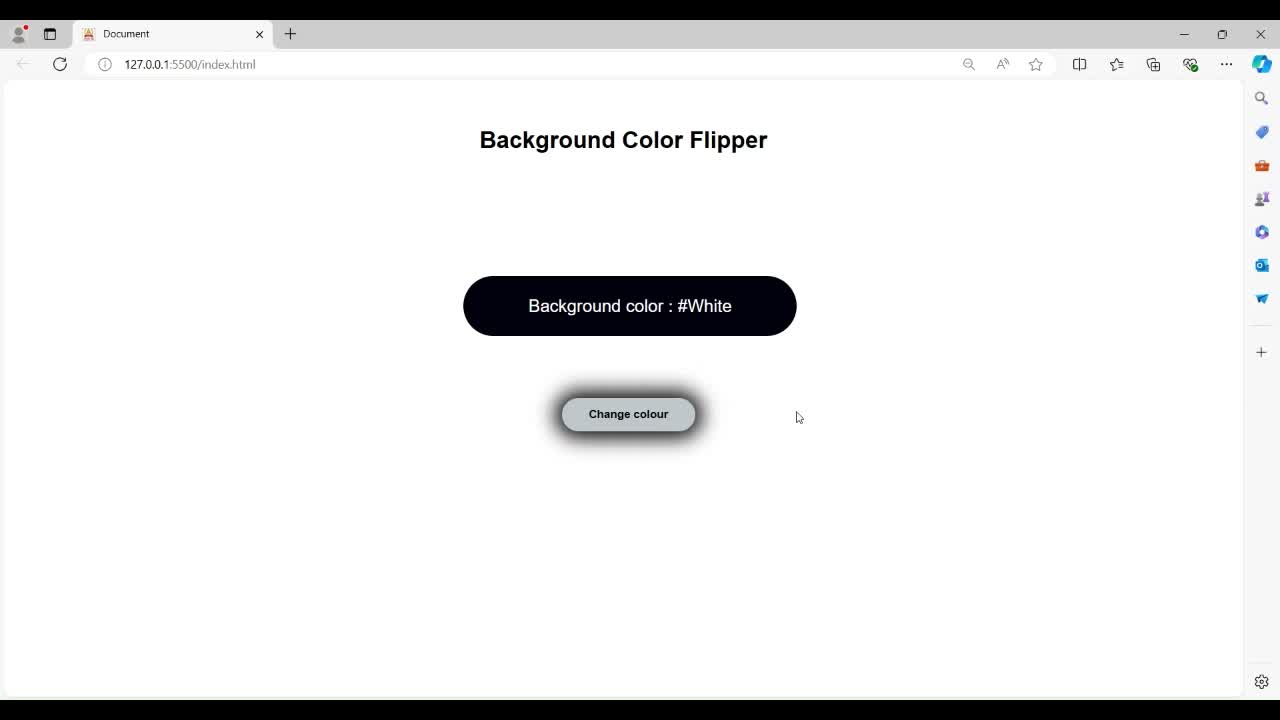 Built a simple background color flipper with HTML, CSS, and JavaScript ... Built a simple background color flipper with HTML, CSS, and JavaScript ...
