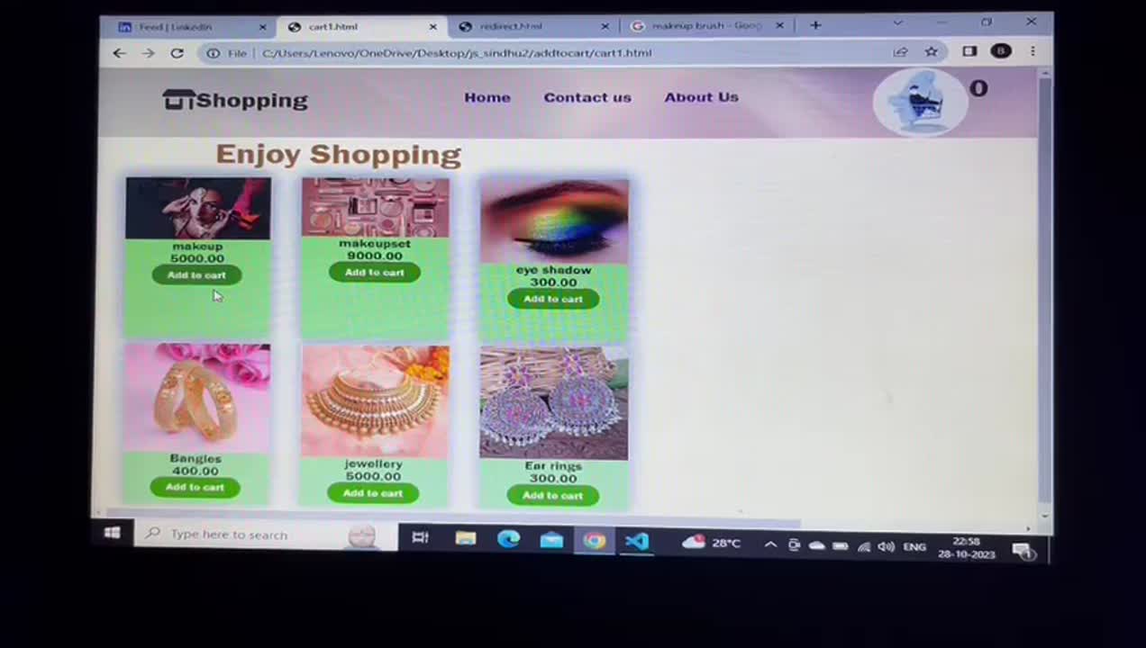 Bobba Sindhu on LinkedIn: I have created an add-to-cart section on the ... Bobba Sindhu on LinkedIn: I have created an add-to-cart section on the ...