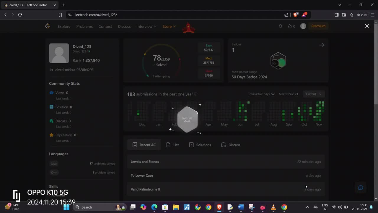 Dived Mishra on LinkedIn: #leetcode #codingjourney #problemsolving # ... Dived Mishra on LinkedIn: #leetcode #codingjourney #problemsolving # ...