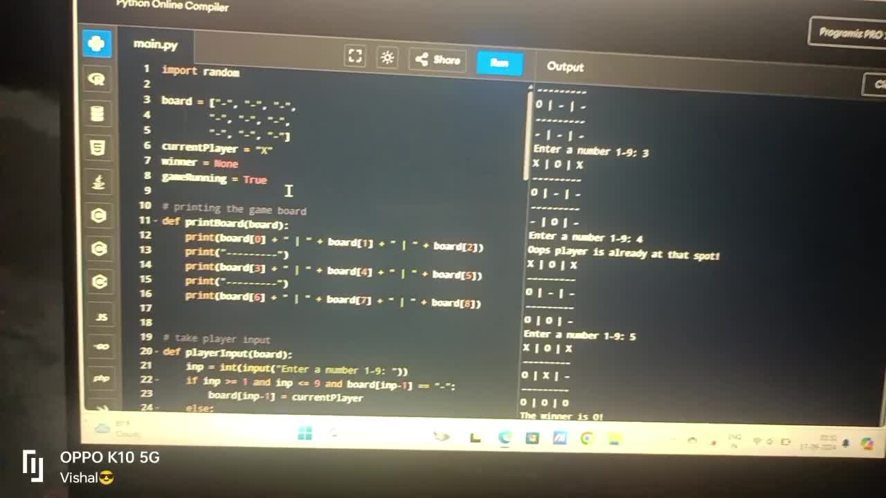 Completed TIC TAC TOE GAME task with InternPe | Vishal Nishad posted on ... Completed TIC TAC TOE GAME task with InternPe | Vishal Nishad posted on ...