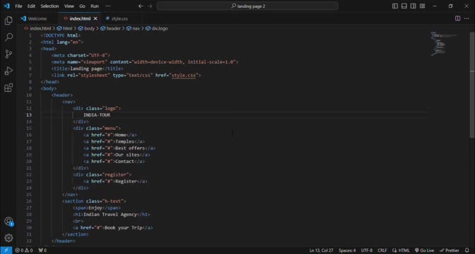 Sharma Pallavi on LinkedIn: #landingpage #html #css #codsoft Sharma Pallavi on LinkedIn: #landingpage #html #css #codsoft