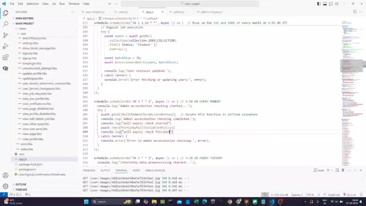 Anandhu mohan on LinkedIn: #webdevelopment #nodeschedule #nodejs #expressjs Anandhu mohan on LinkedIn: #webdevelopment #nodeschedule #nodejs #expressjs