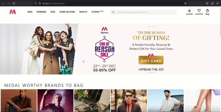 Dinesh Arekar on LinkedIn: #myntra_clone #webdev #frontand Dinesh Arekar on LinkedIn: #myntra_clone #webdev #frontand