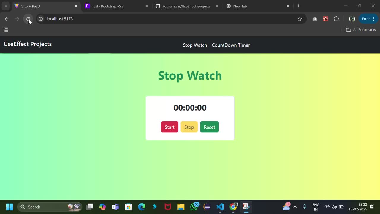 #reactjs #useeffect #stopwatch #countdowntimer #reacthooks #frontend ... #reactjs #useeffect #stopwatch #countdowntimer #reacthooks #frontend ...