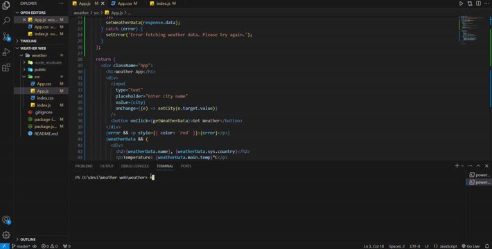 Devi K.M on LinkedIn: #weatherapp #reactjs #openweatherapi #soloproject ... Devi K.M on LinkedIn: #weatherapp #reactjs #openweatherapi #soloproject ...