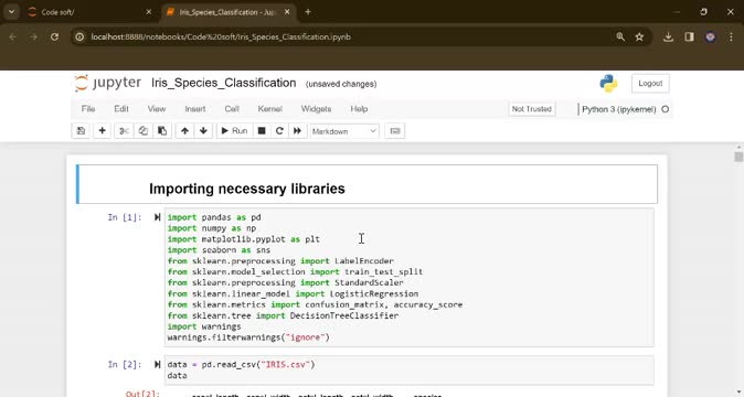 Finished iris species classification task at CodSoft | Deepak Kadam ... Finished iris species classification task at CodSoft | Deepak Kadam ...