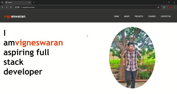 VIGNESWARAN V on LinkedIn: #html #css #webdevelopment #portfolio VIGNESWARAN V on LinkedIn: #html #css #webdevelopment #portfolio