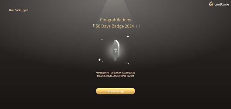 Sadiq Ali Syed on LinkedIn: #leetcode #codingjourney #milestone # ... Sadiq Ali Syed on LinkedIn: #leetcode #codingjourney #milestone # ...