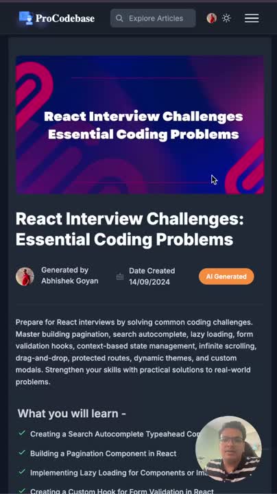 ProCodebase AI on LinkedIn: #react #reactjs #interviewprep # ... ProCodebase AI on LinkedIn: #react #reactjs #interviewprep # ...