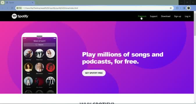 Gadha Venu on LinkedIn: #webdev #bootstrap #spotifyclone #html #css Gadha Venu on LinkedIn: #webdev #bootstrap #spotifyclone #html #css
