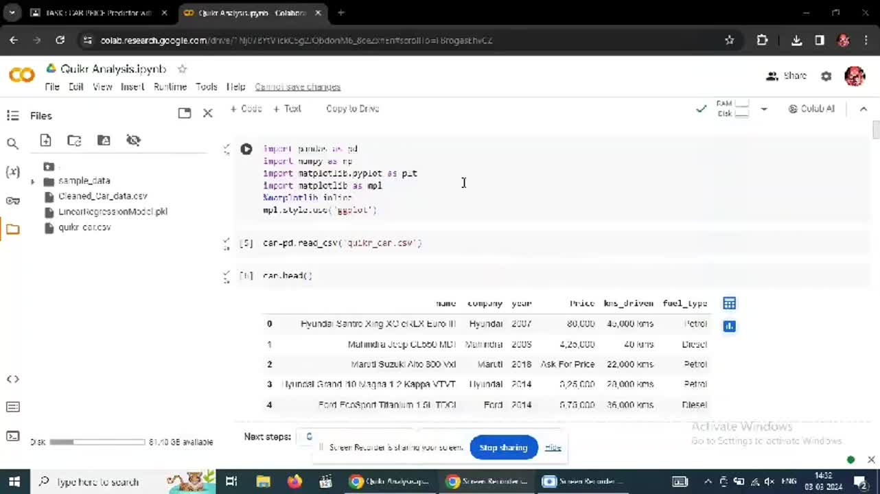 Hi all, excited to share I finished assignment 1 InternPe | Ackshaya M Hi all, excited to share I finished assignment 1 InternPe | Ackshaya M