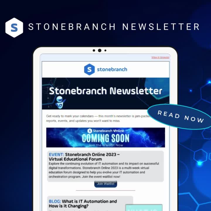 Melissa Provard on LinkedIn: Stonebranch August Newsletter Melissa Provard on LinkedIn: Stonebranch August Newsletter