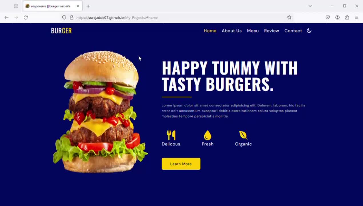 Building a responsive burger website with Tailwind CSS | Suraj Adde ... Building a responsive burger website with Tailwind CSS | Suraj Adde ...