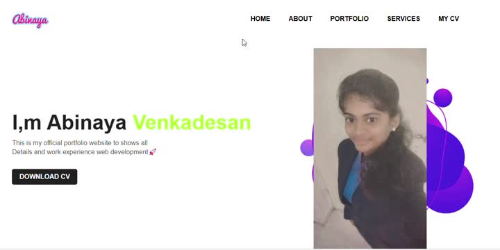 Abinaya Venkadesan on LinkedIn: #portfolio #html #css #webdevelopment Abinaya Venkadesan on LinkedIn: #portfolio #html #css #webdevelopment