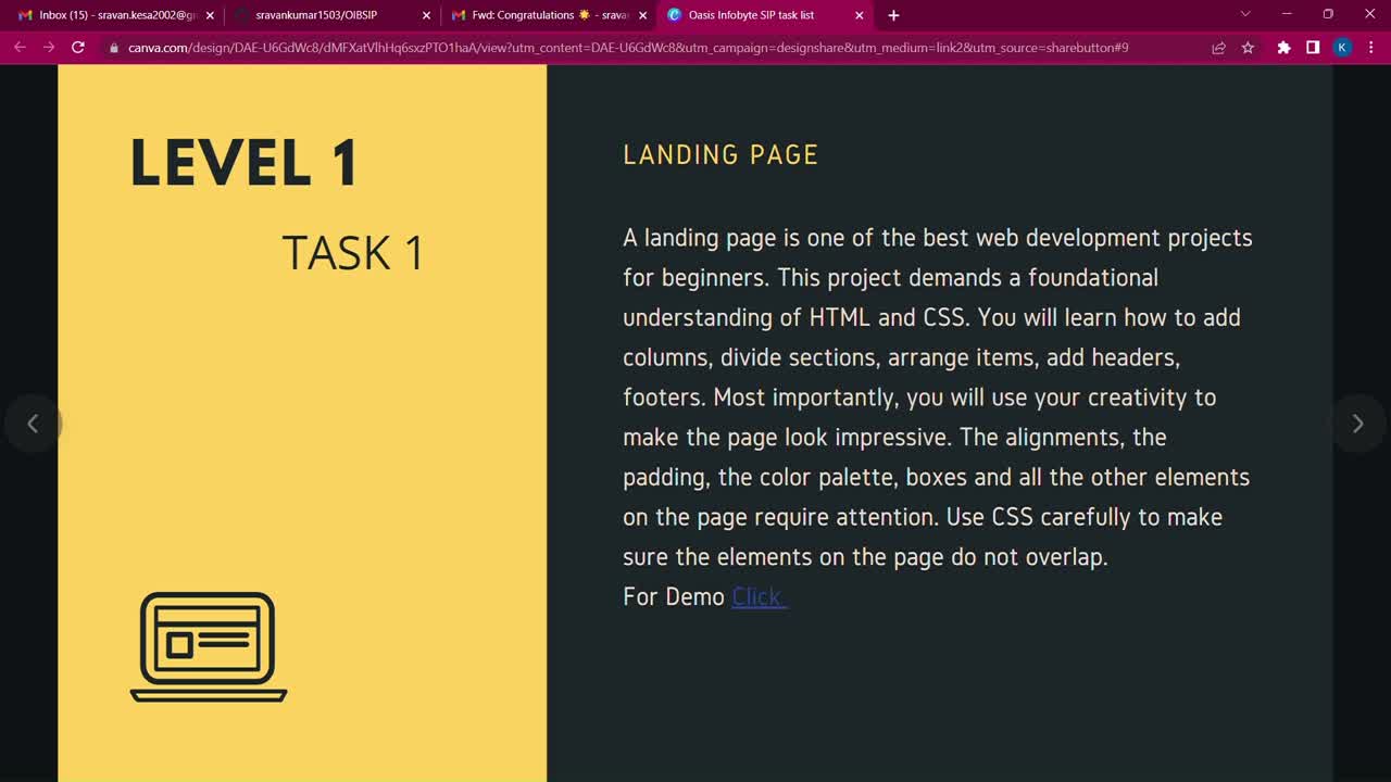 SRAVAN KUMAR KESA on LinkedIn: #level1 #task1 #html5 #css3 #javascript ... SRAVAN KUMAR KESA on LinkedIn: #level1 #task1 #html5 #css3 #javascript ...