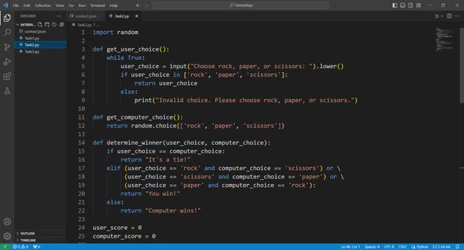 Pragna N Kiran on LinkedIn: #codsoft #pythonprogramming Pragna N Kiran on LinkedIn: #codsoft #pythonprogramming