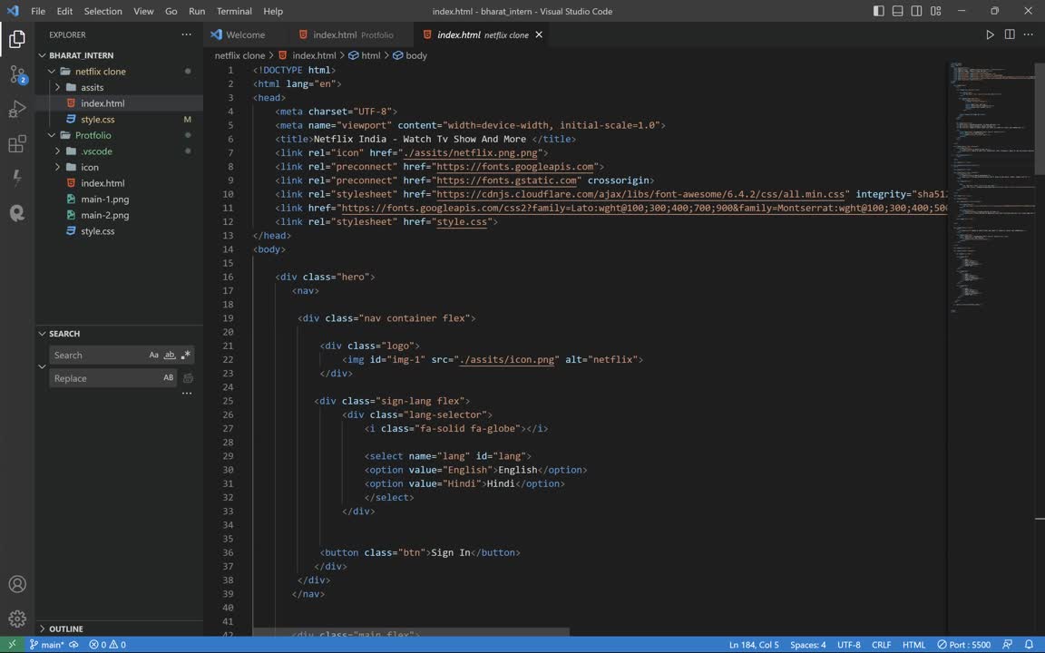 Anshul Choure on LinkedIn: #bharatintern #html #css #javascript # ... Anshul Choure on LinkedIn: #bharatintern #html #css #javascript # ...