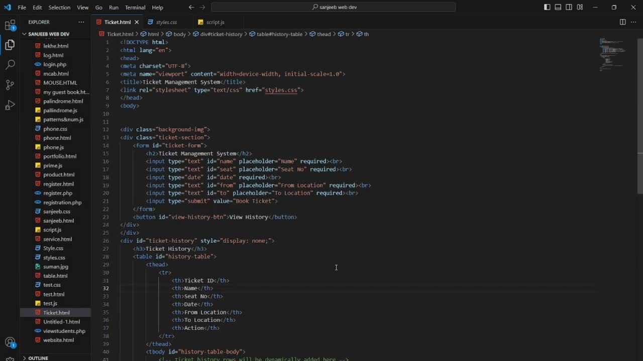 Completed a ticket management system with HTML, CSS, and JavaScript ... Completed a ticket management system with HTML, CSS, and JavaScript ...