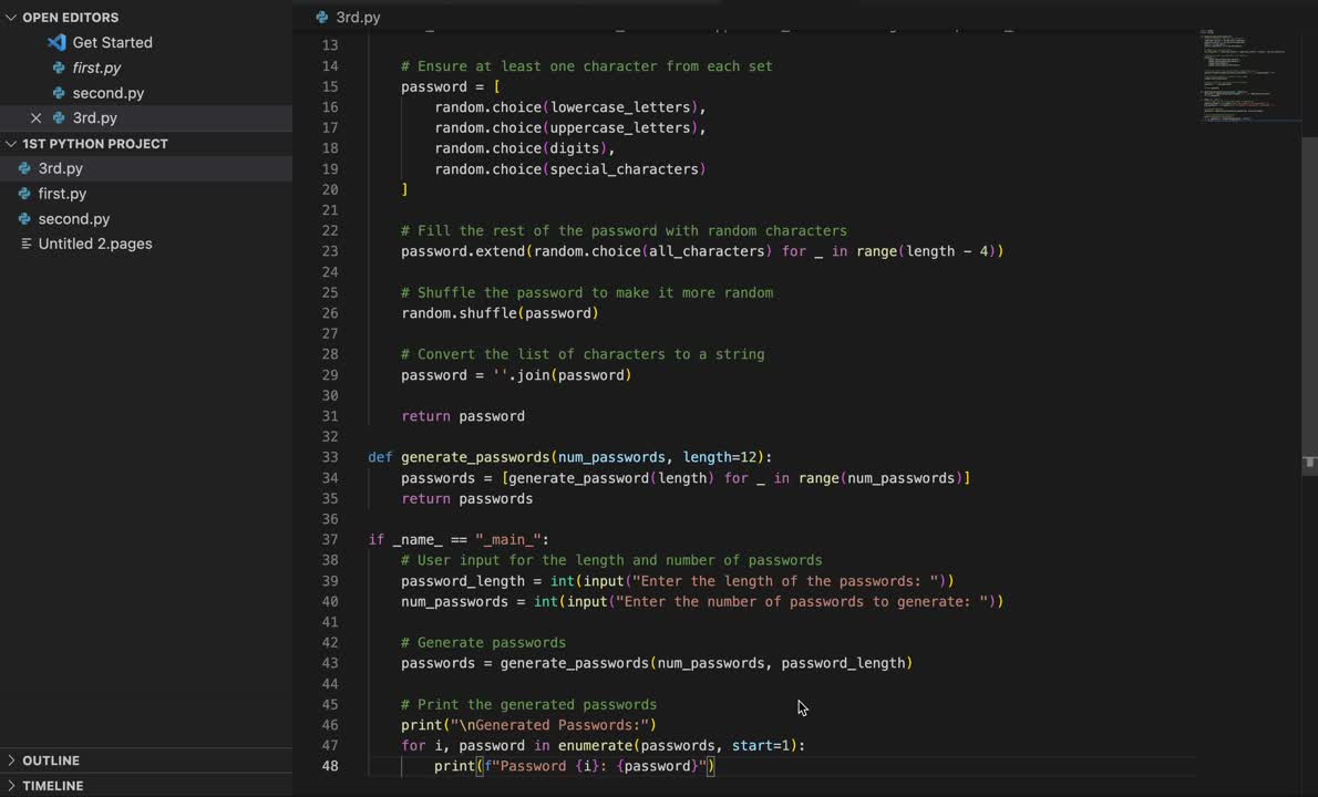 ZAID ZARGAR on LinkedIn: Phython code to generate strong passwords of ... ZAID ZARGAR on LinkedIn: Phython code to generate strong passwords of ...