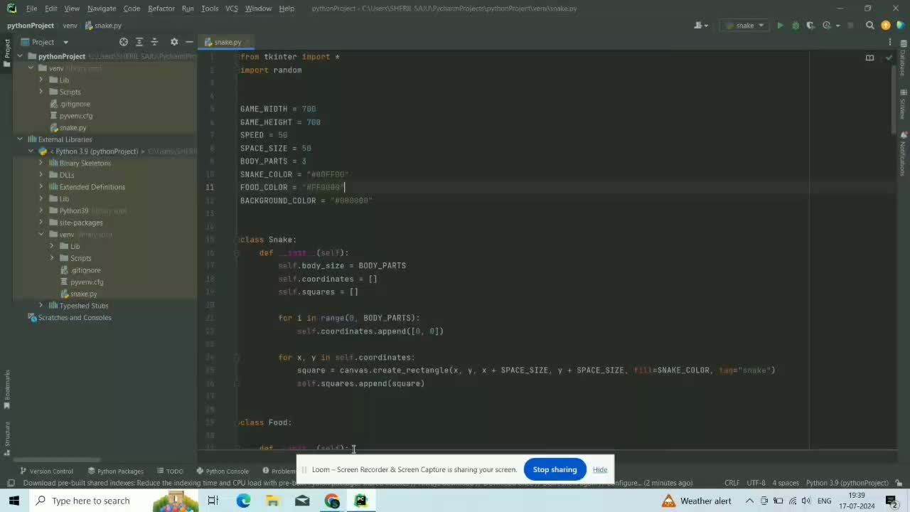 Shelbin Tom Saju on LinkedIn: #python #internpe #snakegame #internship Shelbin Tom Saju on LinkedIn: #python #internpe #snakegame #internship