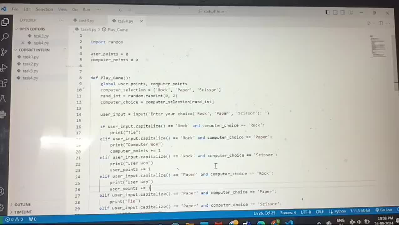 laxmi patil on LinkedIn: #codsoft #pythonprogramming #internship laxmi patil on LinkedIn: #codsoft #pythonprogramming #internship