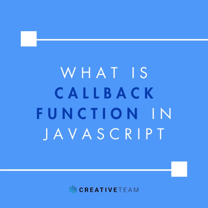CreativeTeam IO on LinkedIn: #callbackfunction #javascript # ... CreativeTeam IO on LinkedIn: #callbackfunction #javascript # ...