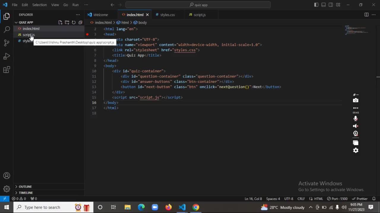 THIRILOKSHA S on LinkedIn: #bharatintern #appdevelopment #internship # ... THIRILOKSHA S on LinkedIn: #bharatintern #appdevelopment #internship # ...