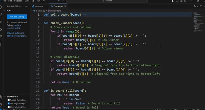 Madhumathi Jawahar on LinkedIn: #task2 #tictactoe #pythonprogramming Madhumathi Jawahar on LinkedIn: #task2 #tictactoe #pythonprogramming