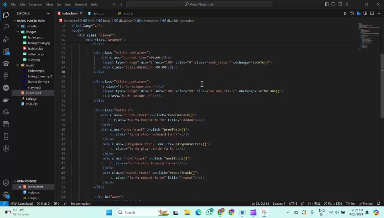 Deepa Lakshmi on LinkedIn: #html #css #js #vscode #musicplayer # ... Deepa Lakshmi on LinkedIn: #html #css #js #vscode #musicplayer # ...